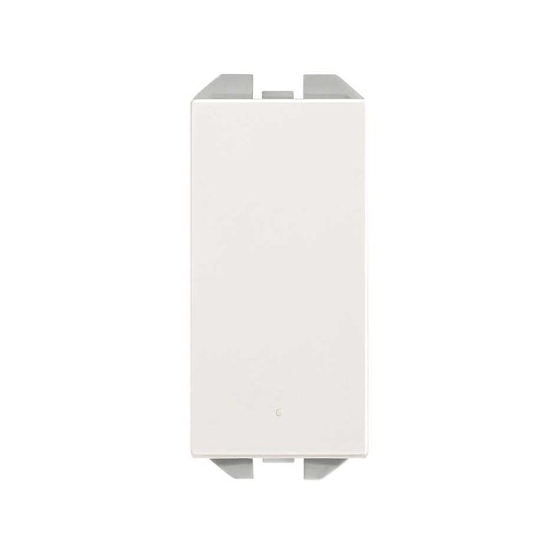 Compra Interruptor unipolar pulsante Simon 270 10 AX con módulo estrecho blanco