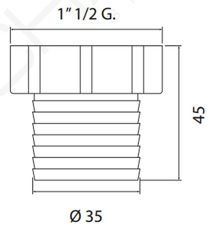 Compra Racor reductor de PVC adaptable 1″ 1/2 G