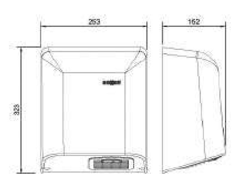 Acquista Asciugamani elettrico BIGFLOW sensore elettronico Inox satinato Cabel