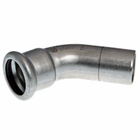 Vsh xpress rvs 304 bocht 45 gr insteek 28 kopen? | InstallatieBalie.nl