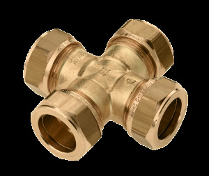 BPE Messing knel kruisstuk 22 x 15 x 22 x 15 g/k kopen? | InstallatieBalie.nl