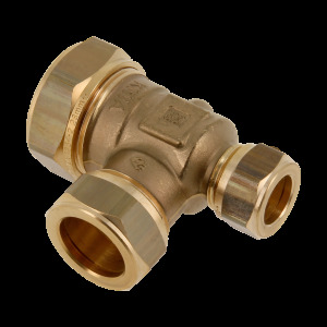 BPE Messing knel T-stuk 28 x 22 x 15 g/k kopen? | InstallatieBalie.nl