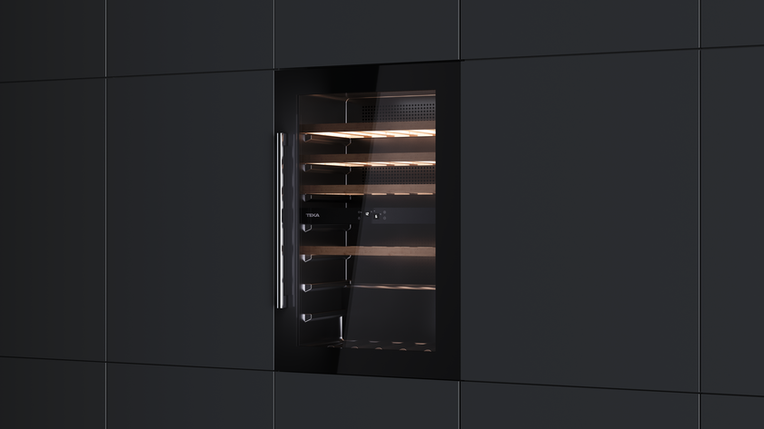 Sommelier Built- In Wine Cooler with 44 bottles capacity RVI 20046 GBK ...