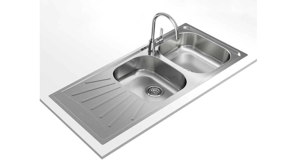 Teka STARBRIGHT 80 E-XN 2B 1D Inset reversible sink with matt finish in ...