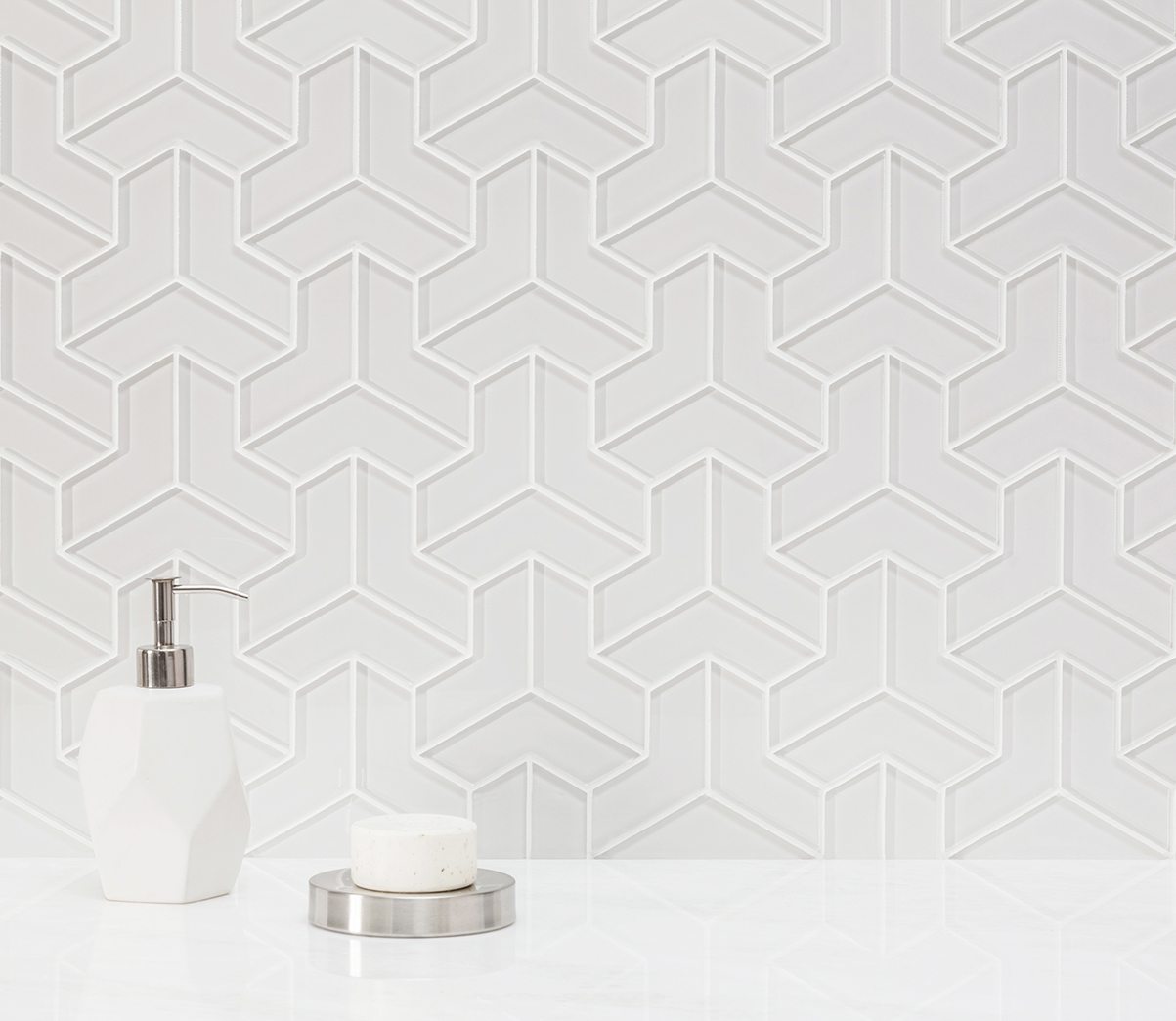 Arctic White Mosaics | Arctic White | Luxury and Design Glass Mosaic ...