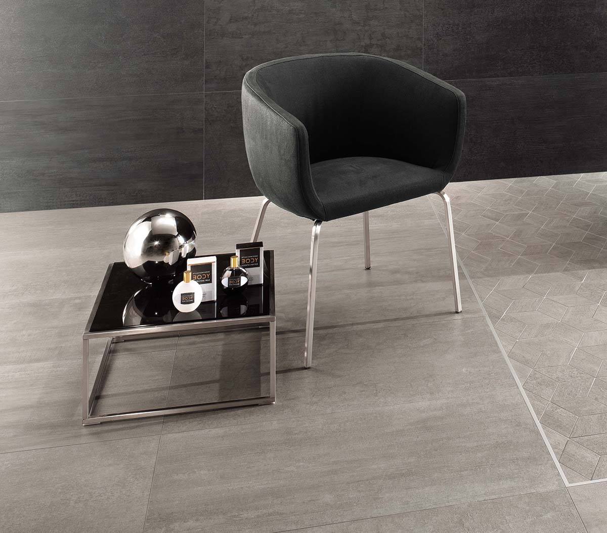 Mark Chrome | Mark | Cement Look | Luxury and Design Porcelain Tiles | AKDO