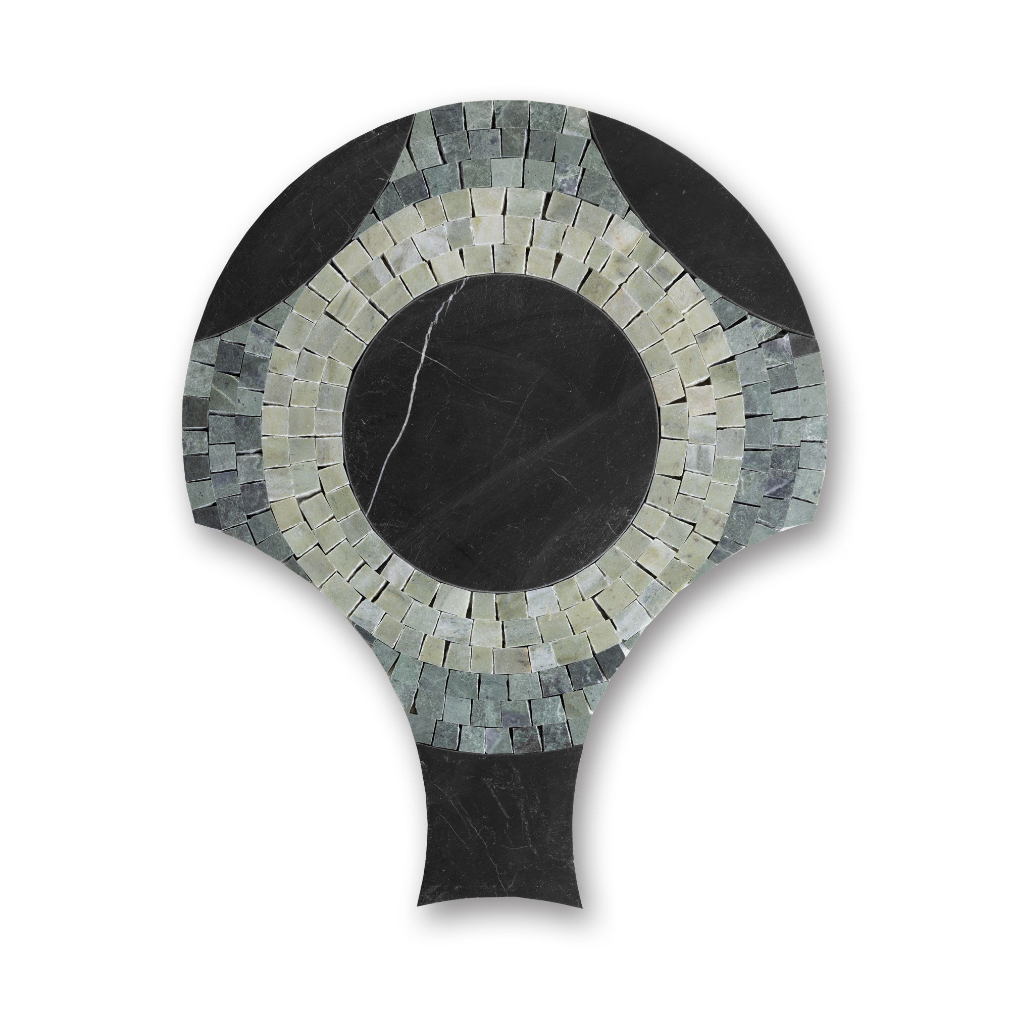 Musea Circle Moss Green w/ Verde Laguna & Tulip Black (H) - AKDO Tile ...