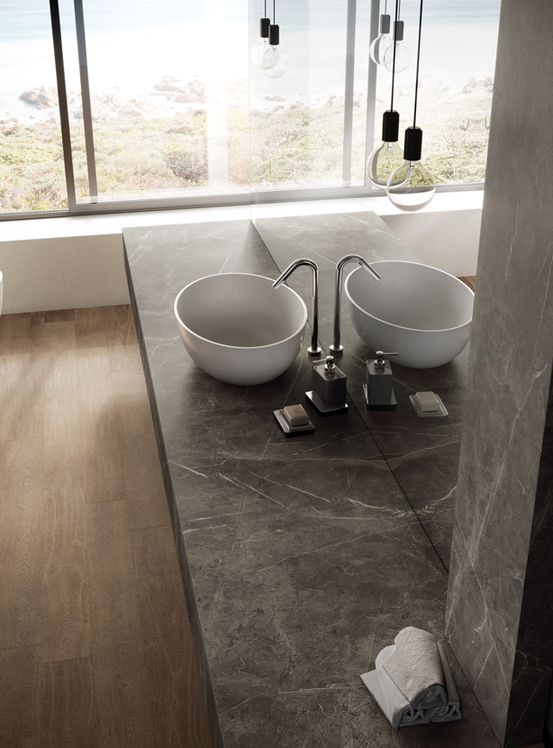 Plan Grey Stone (Silk) Slab 12mm | Products | AKDO