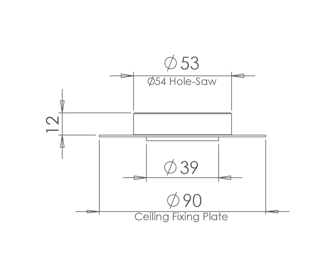 Vorsa Port Plaster In Frame Black RAL 9003 - John Cullen Lighting