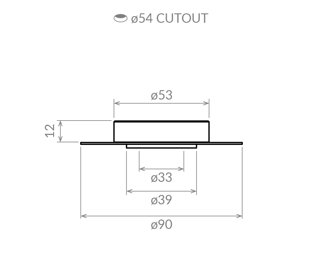 Vorsa Port Plaster In Frame White RAL 9003 - John Cullen Lighting