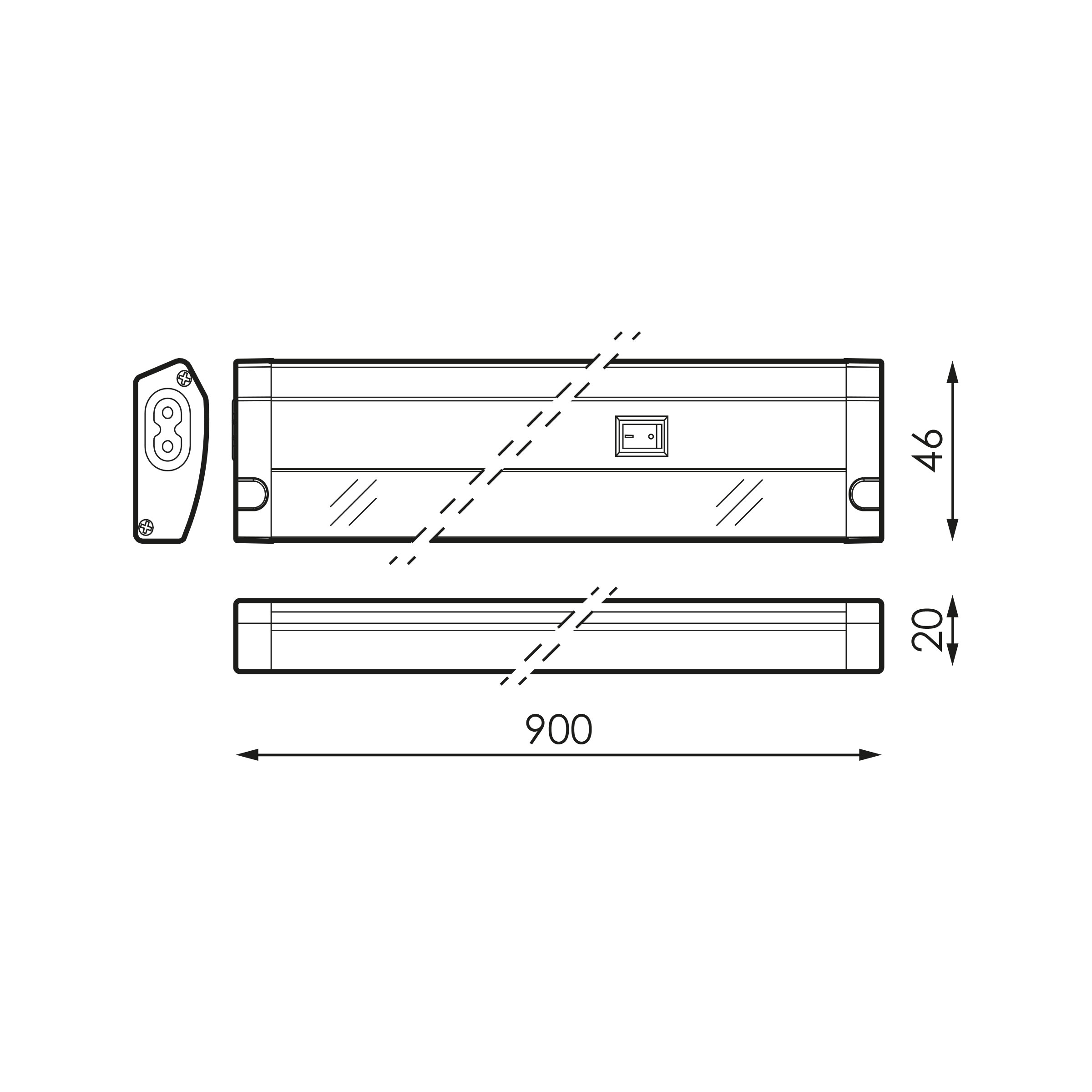 EDGE MIRA 15W 900MM 850 100-240V - Prilux
