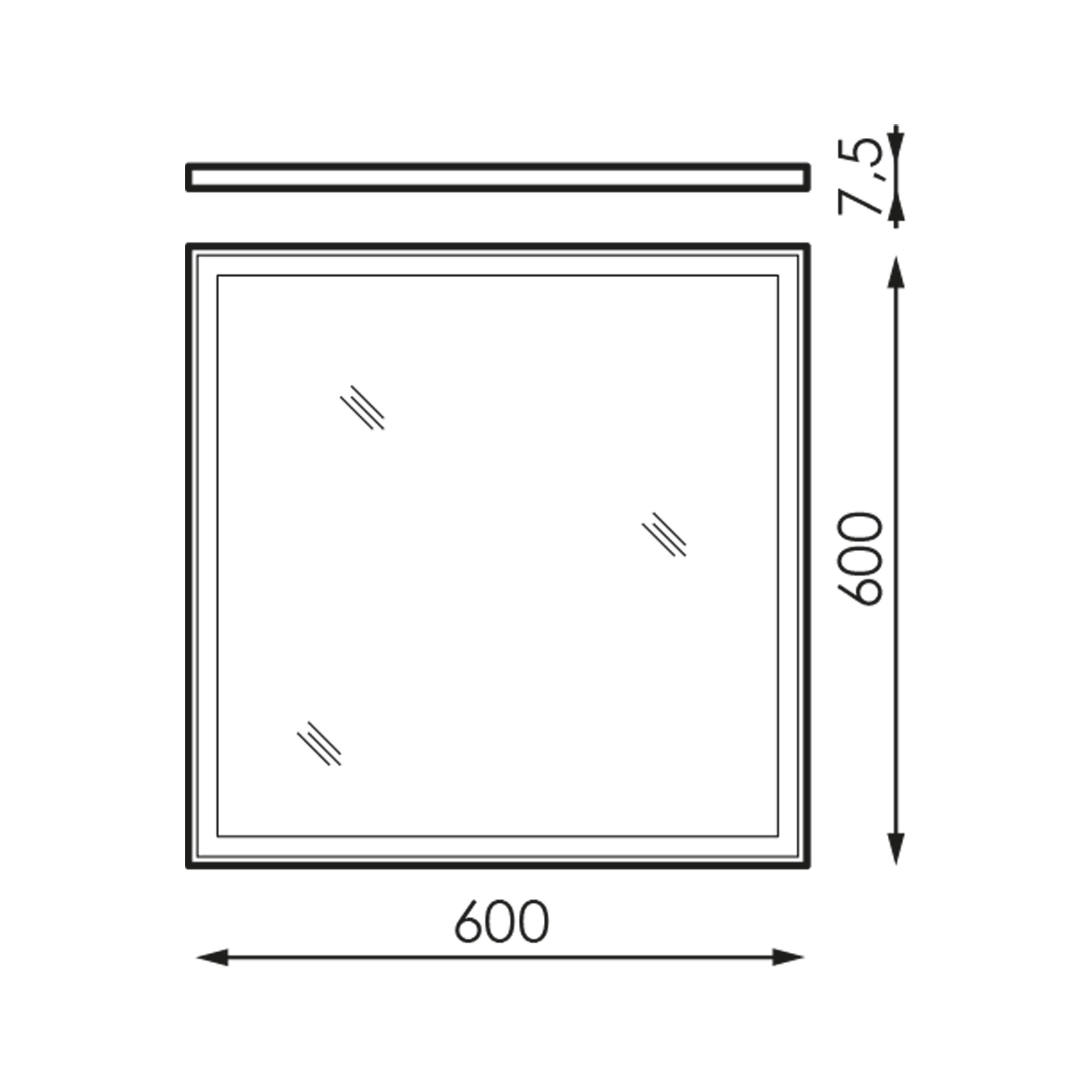 PANTALLA ETNA SLIM 60X60 43W 840 - Prilux