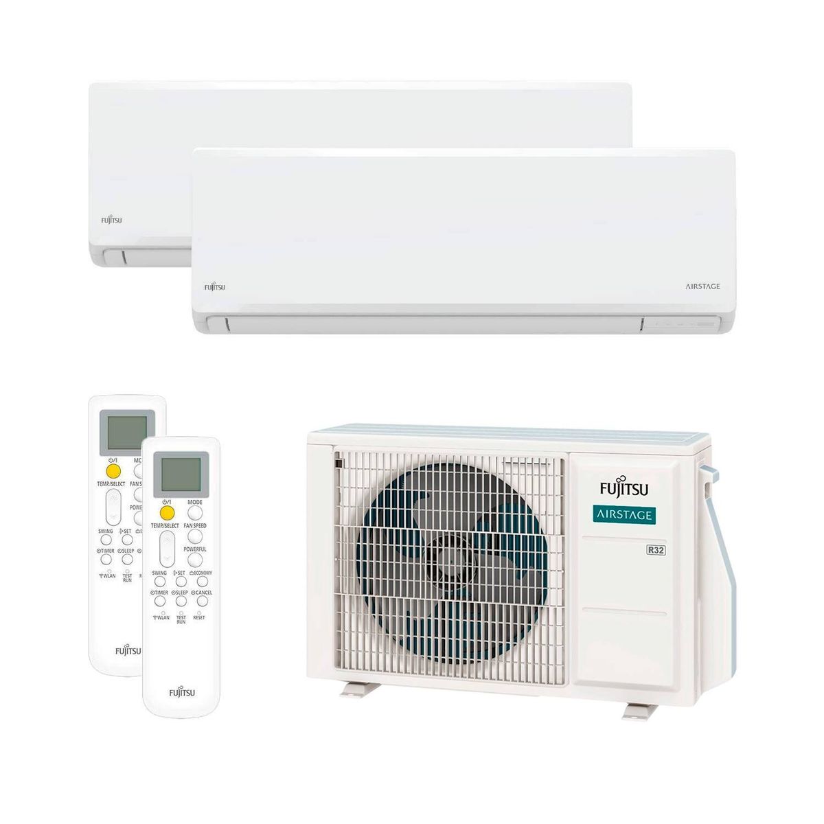 Fujitsu Multi-split 2x1 ASY25U2MI-KN | Wi-Fi Incluido | R-32 A+++