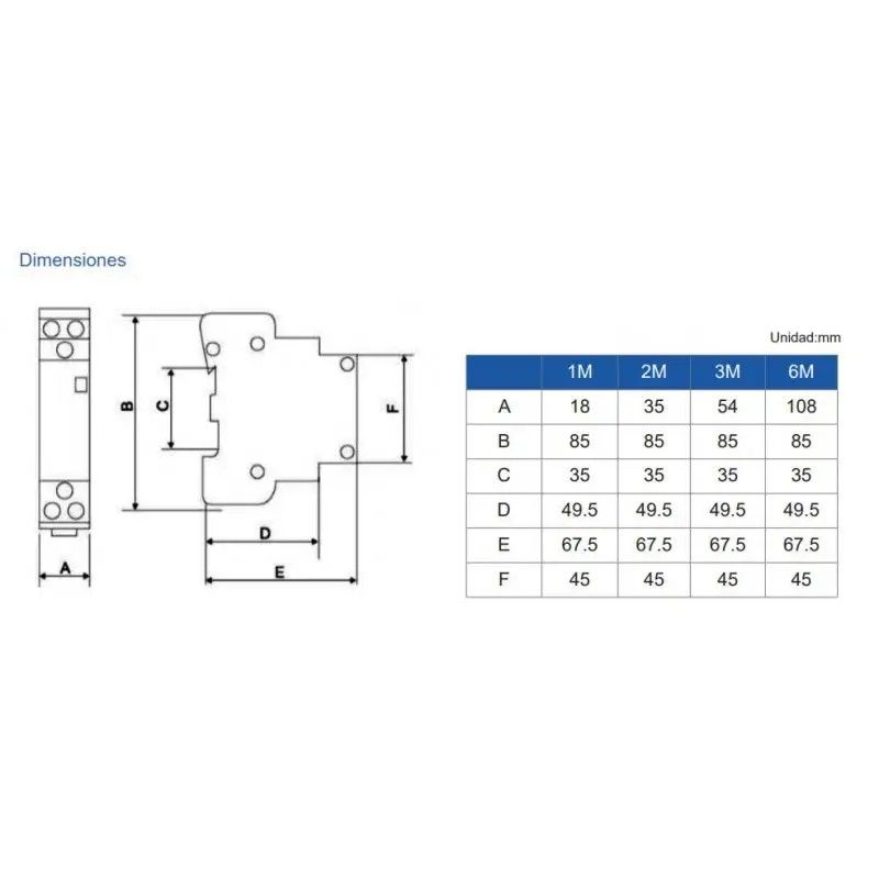 Compra Contactor modular RV32 4P 63A