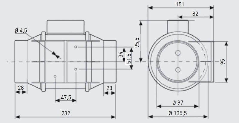 Compra Extractor Helicoidal Concéntrico S&P Td-160/100N 230V 50Hz
