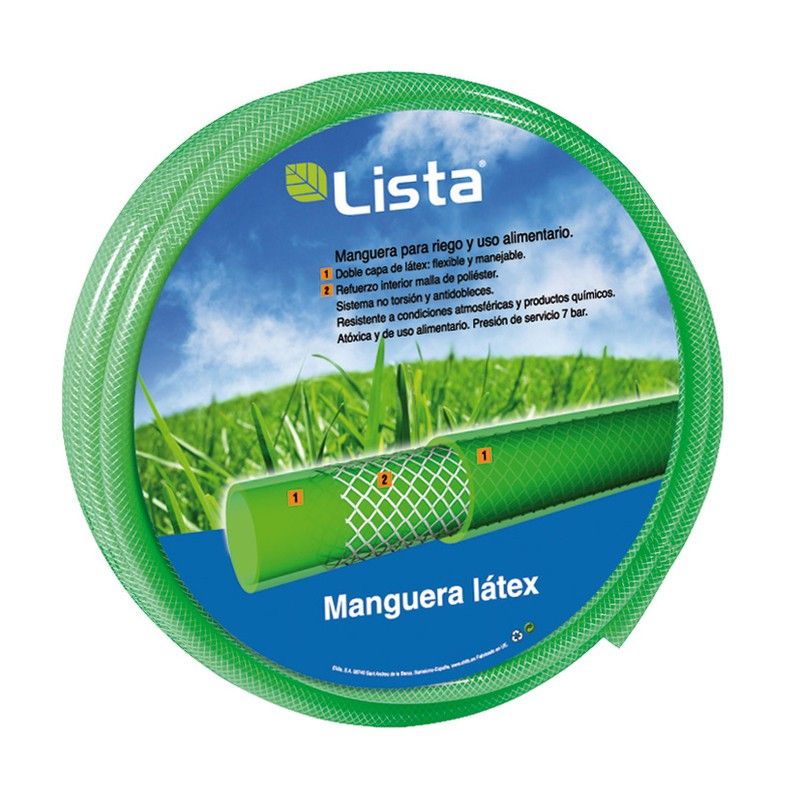 Compra Manguera riego LISTA tricapa tipo látex 19x26 mm 50 mts