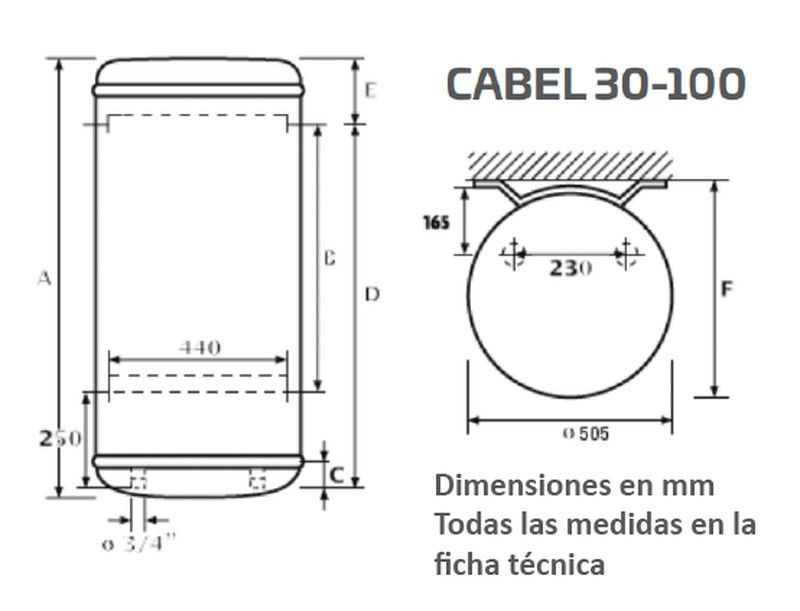 Achetez Chauffe-eau électrique vertical 50 litres Cabel