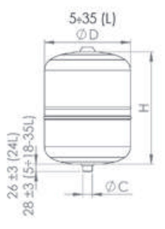 Compra Vaso de expansión 12 litros vertical 10bar Cabel