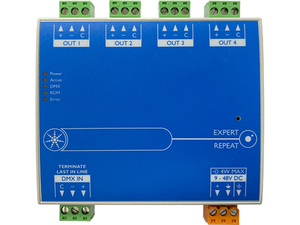 DMX/RDM Splitter - 1 channel input, 4 channels output - A64791 ...