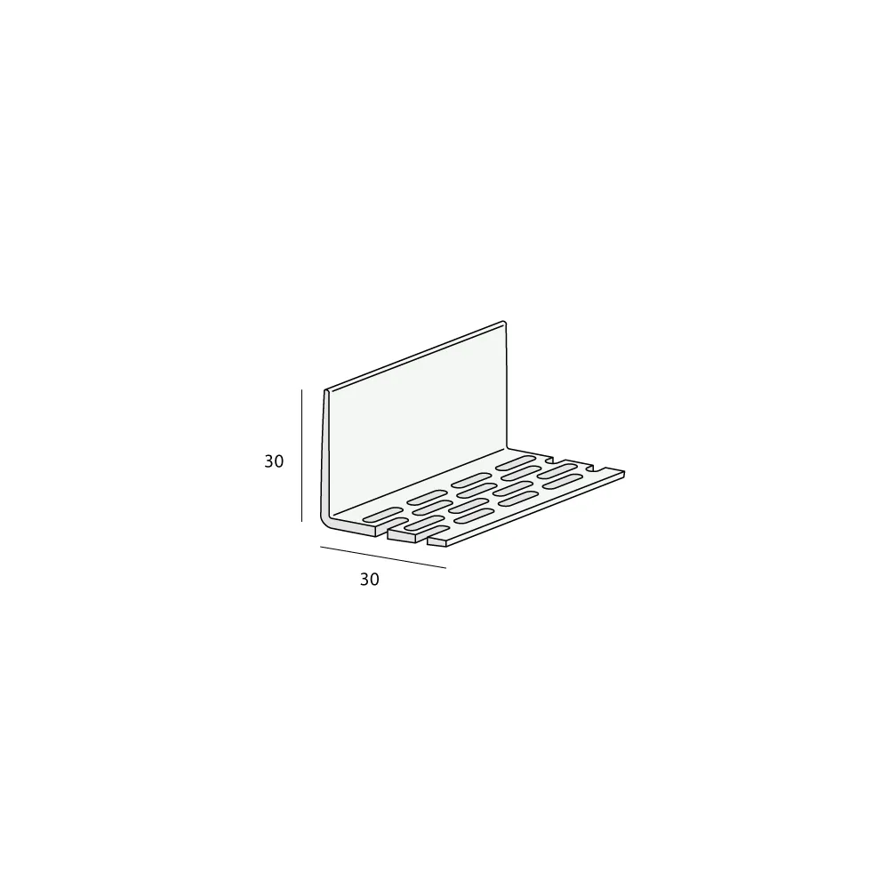 Hoekprofiel geperforeerd 30x30x2mm | Heering Portal