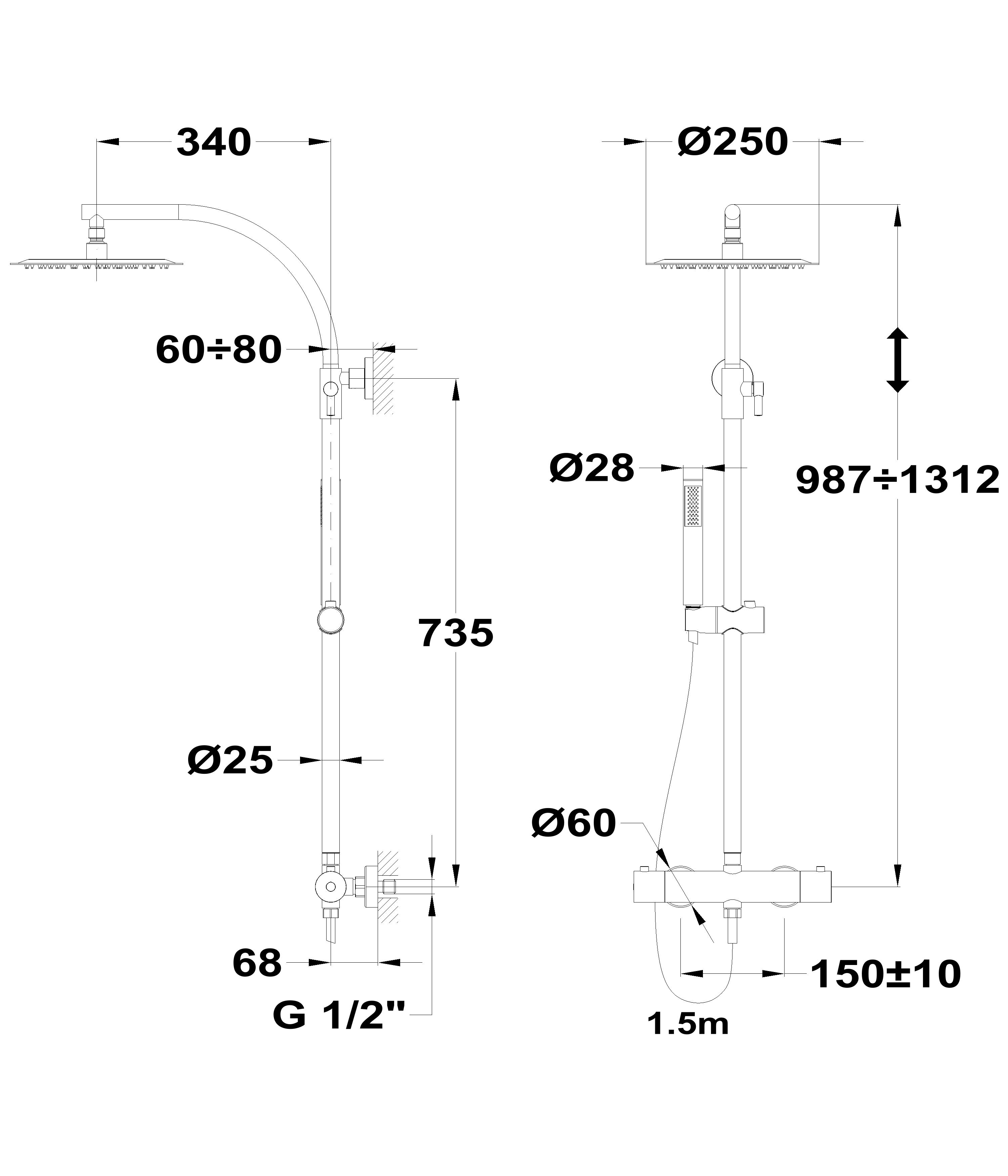 Thermostatic shower system - Strohm Teka : Strohm Teka