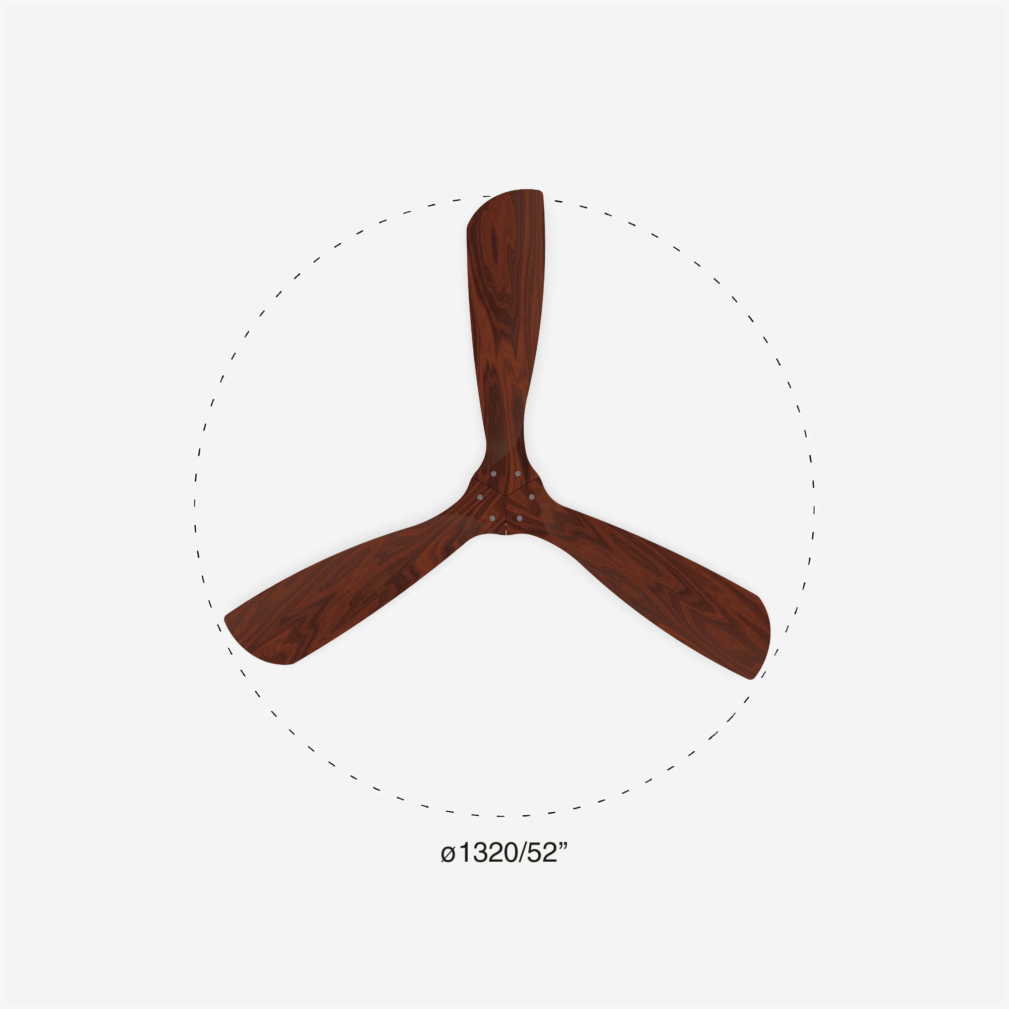 LANTAU L Matt nickel/walnut fan Ø1320