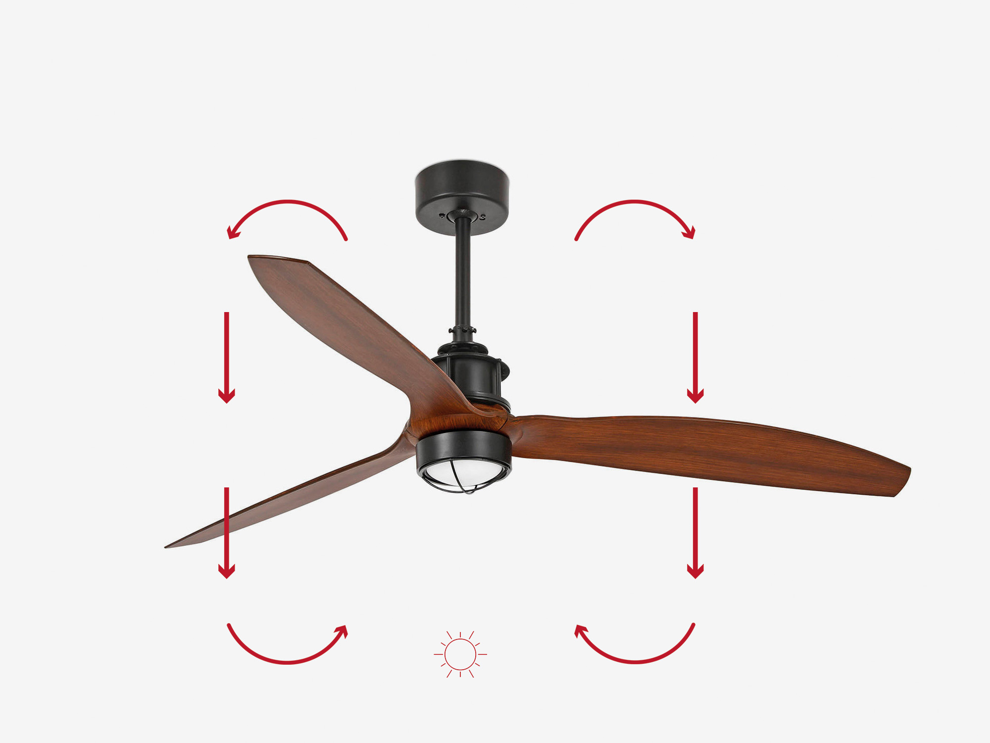 JUST FAN M LED Black/walnut FAN LED