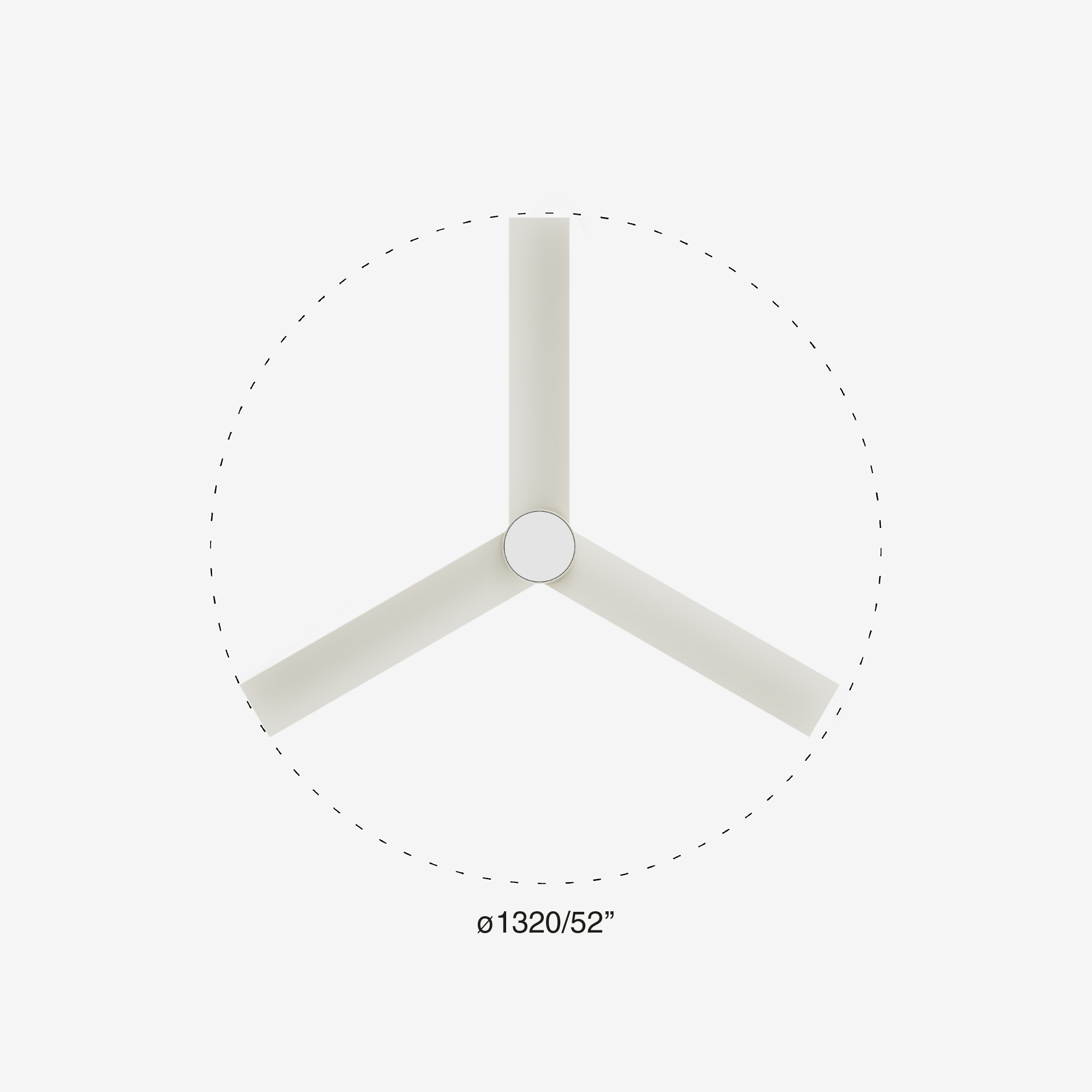 RUDDER L LED White/ash fan