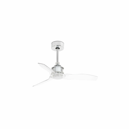 JUST FAN S Chrome/transparent fan 81cm SMART