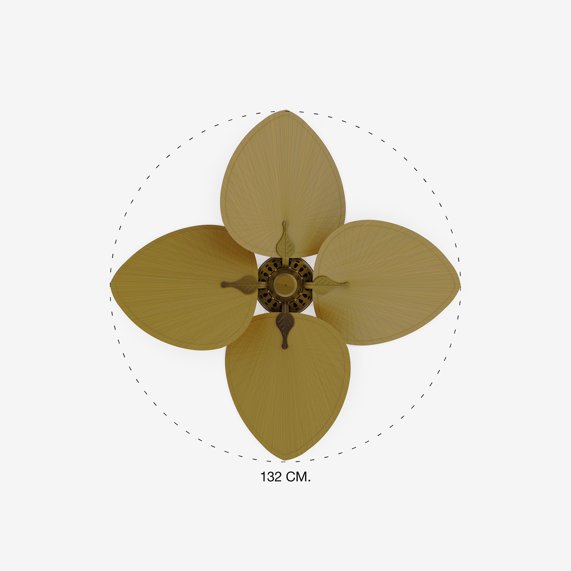 CUBA L Old gold/brown fan