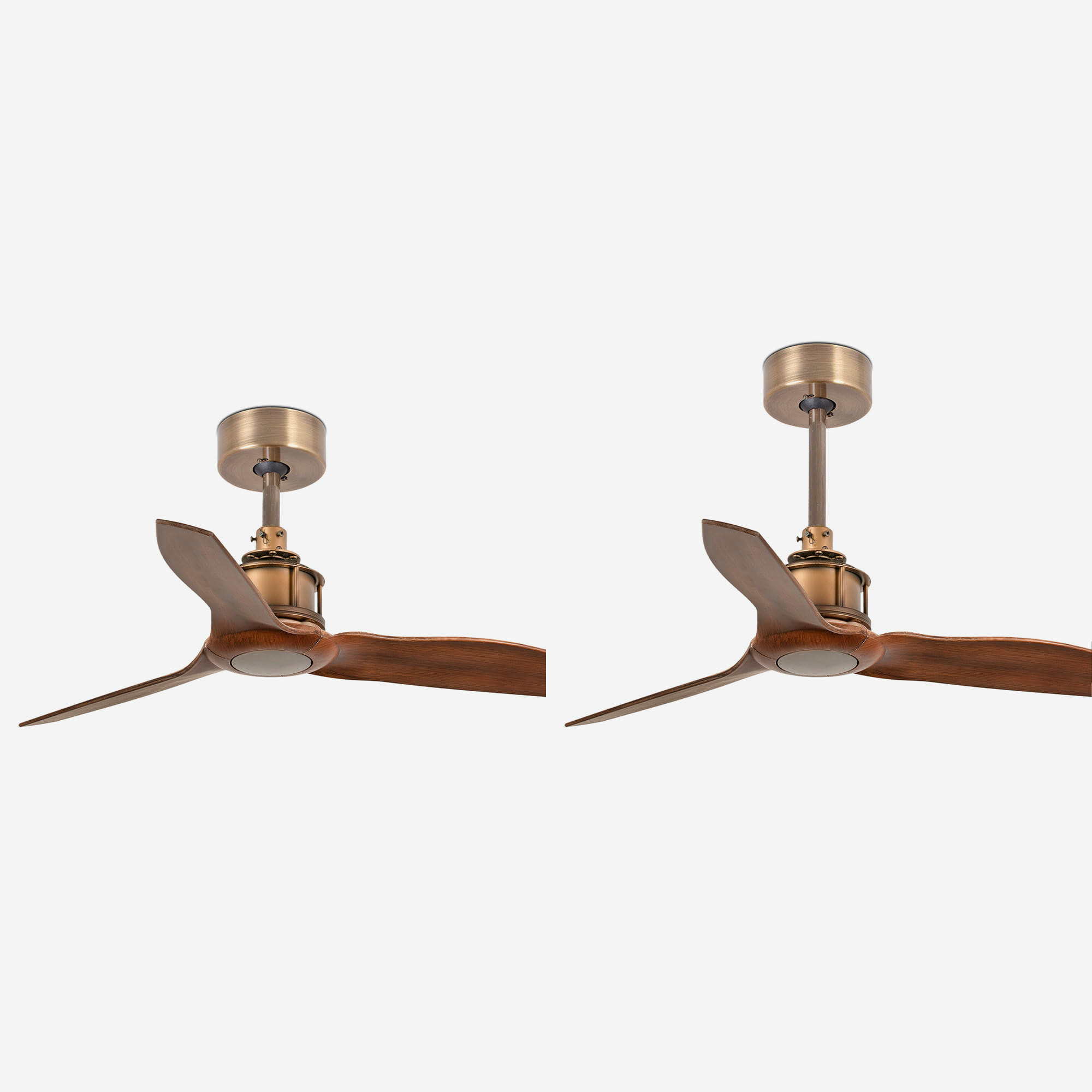 JUST FAN S Old gold/walnut fan