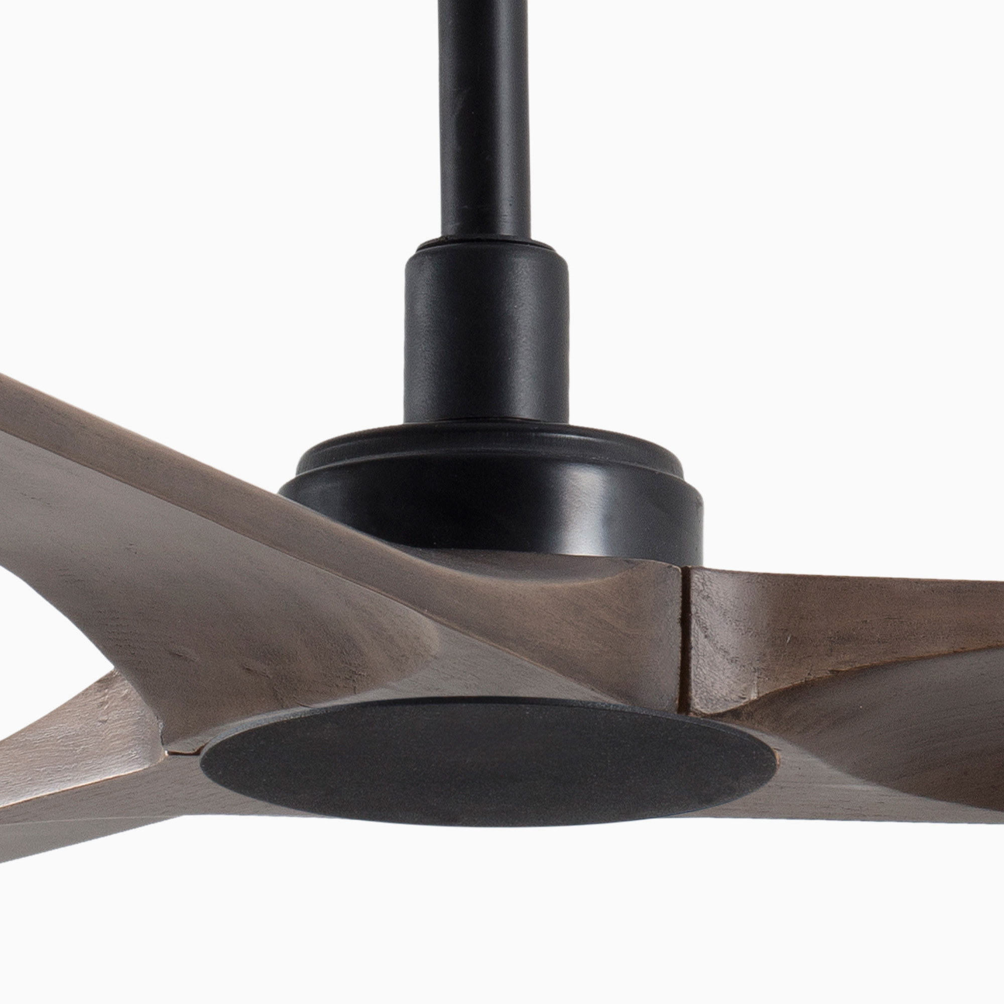 HEYWOOD L Black/dark wood fan