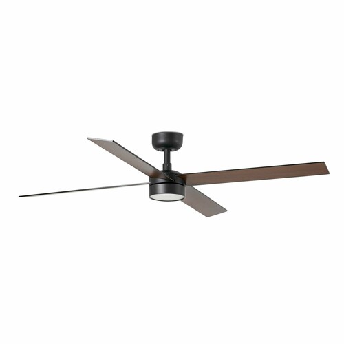RUDDER L 4 LED Black/walnut fan TUYA