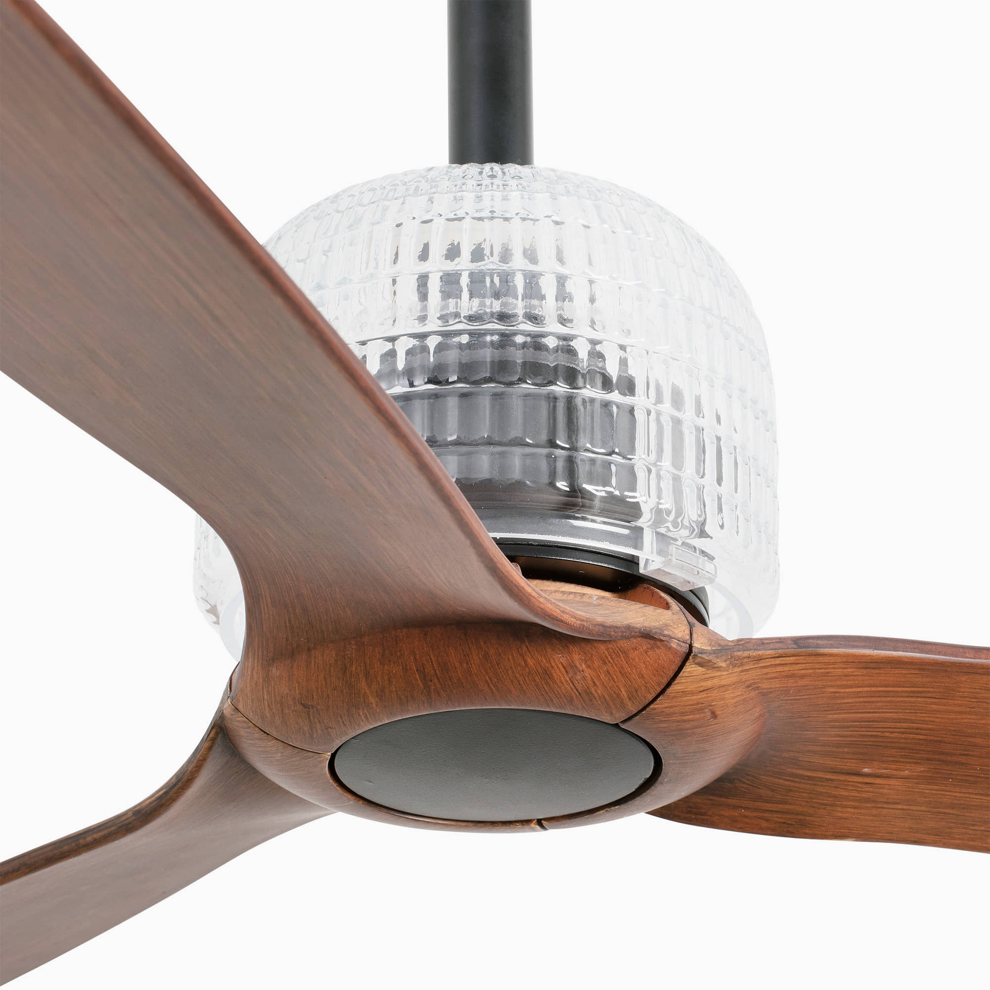 DECO FAN M Black/wood FAN LED with DC motor