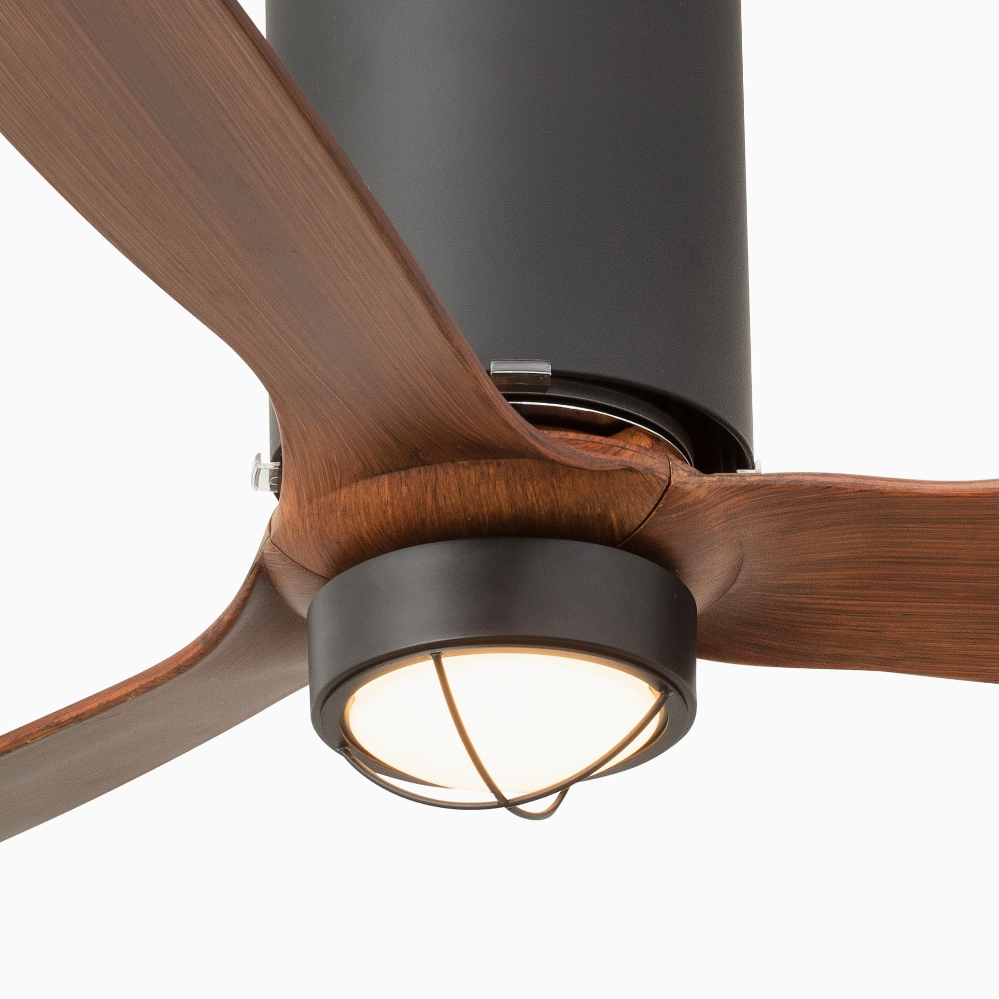 MINI TUBE FAN M LED Matt black/walnut