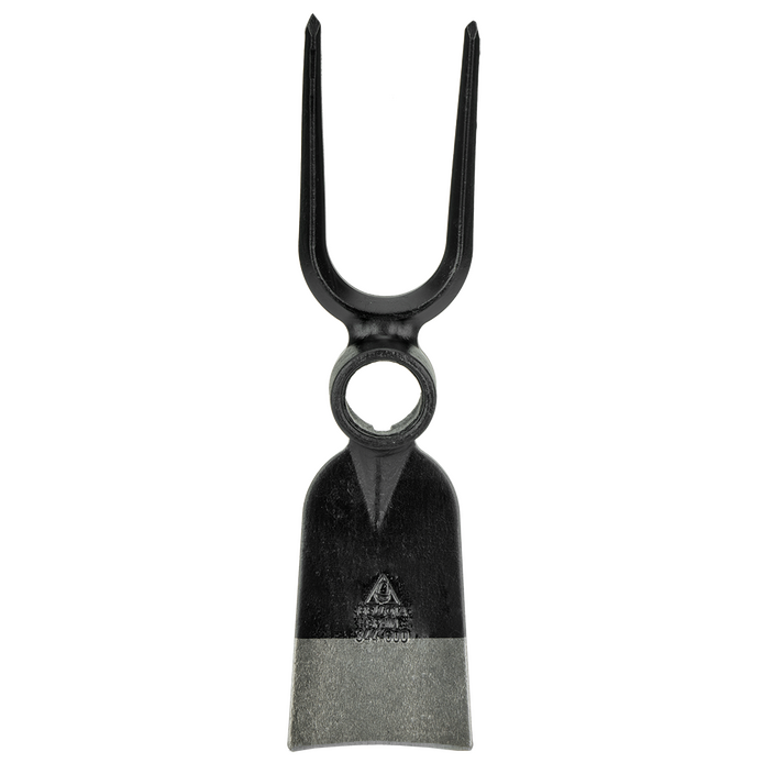 Azada forjada con sistema antigiro, doble uso: horquilla con diente en ...