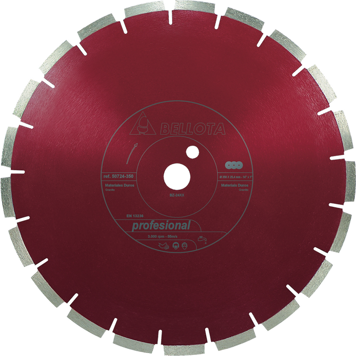 Hard materials disc. Segmented. Professional. Wet cutting / 50724 | Bellota