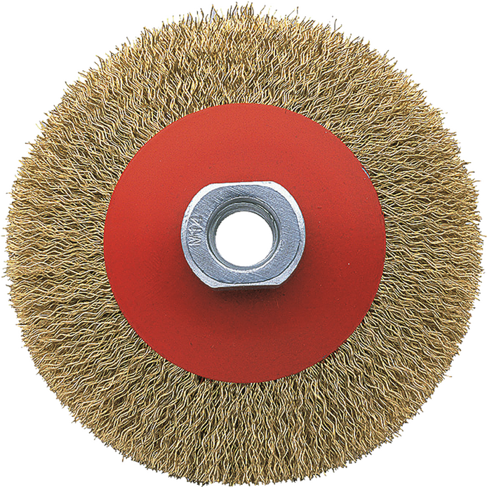 Conical brush for high speed drills, made of brass coated steel ...