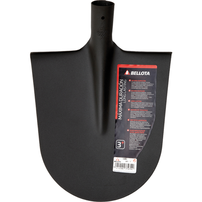 Round point shovel for digging, collecting debris, concrete and soil ...