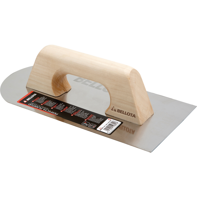Rounded trowel with wooden handle for finishing work / 5863 | Bellota