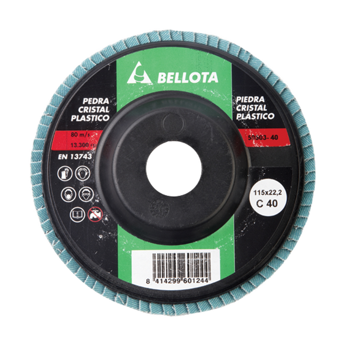 Polyamide flat base flap disc for stone grinding, SiC grain / 50503 ...