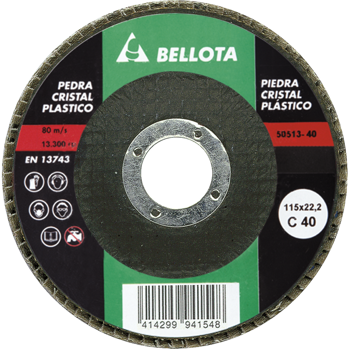 Fibreglass concave base flap disc for stone grinding, SiC grain / 50513 ...