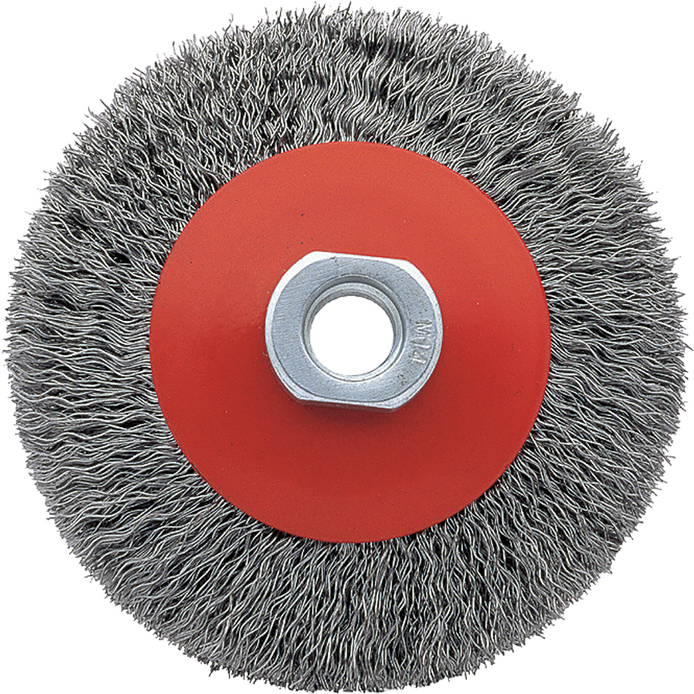 Conical brush for high speed drills, made of stainless steel corrugated ...