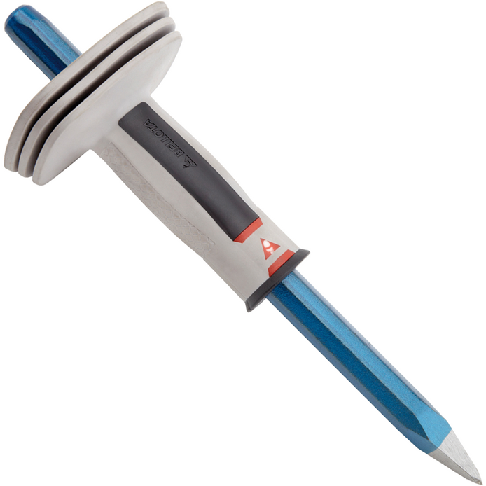 Octagonal Cr.V. Steel point chisel with guard for working stones and ...