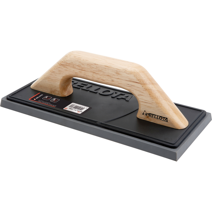 Hard rubber grout float with wooden handle for tiling and screed ...