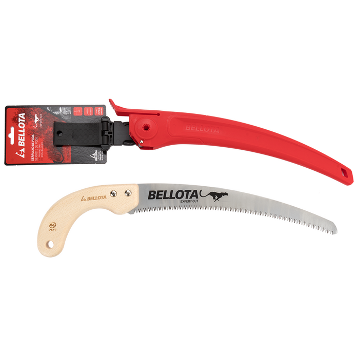 Expert professional pruning saw, Cheetah range, with curved wooden ...