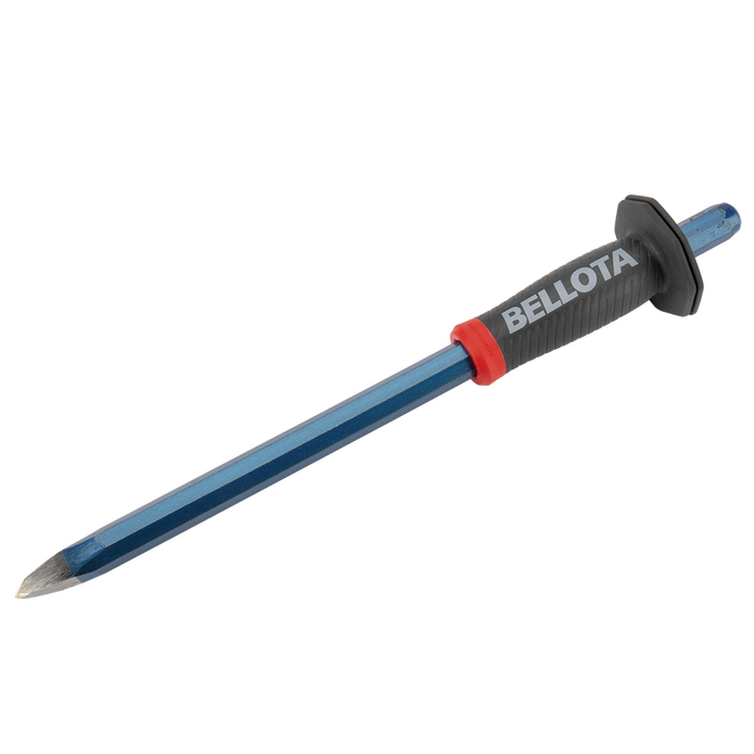 Octagonal Cr.V. Steel point chisel with guard for working stones and ...