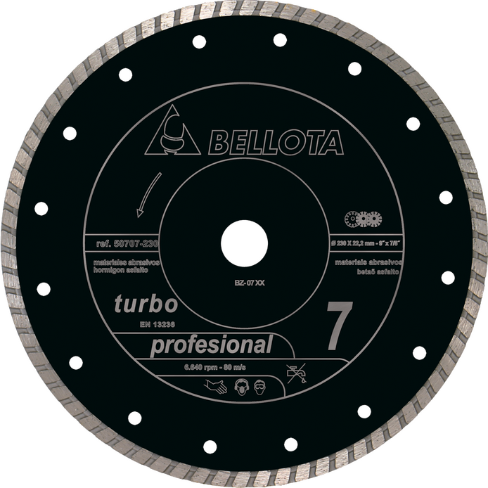 Abrasive materials disc. Turbo. Professional. Dry cutting / 50707 | Bellota