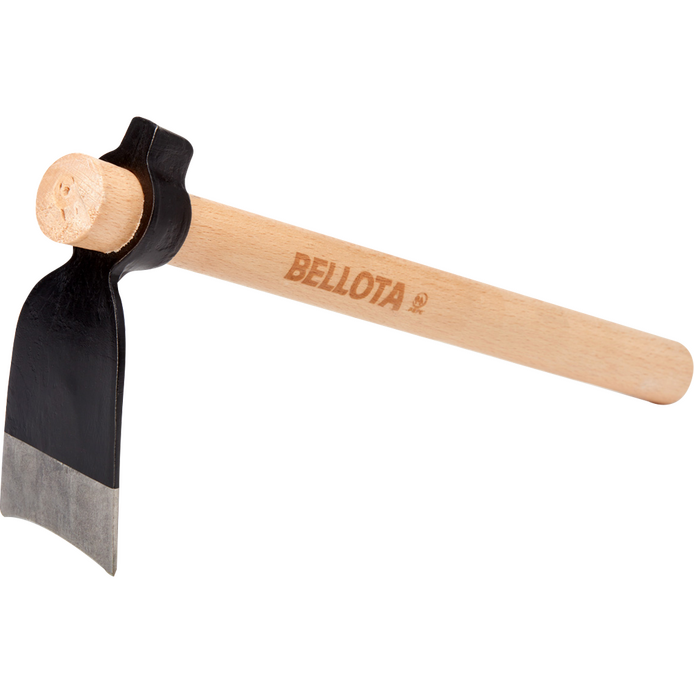 Azada forjada pequeña antigiro, filo cóncavo y martillo | Bellota