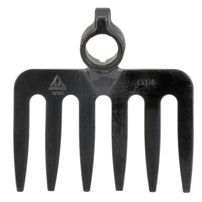 6-prong rake with anti-twist system to remove and spread soil ...